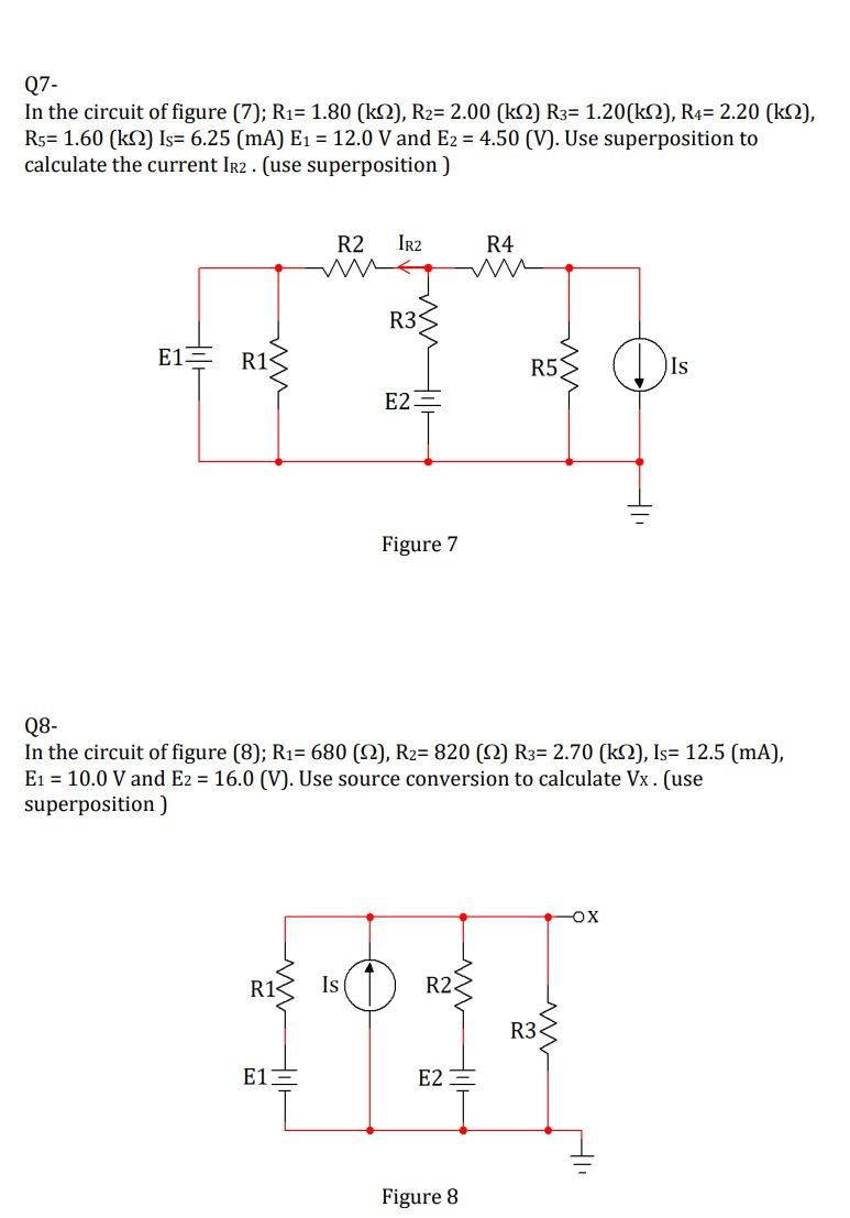 Solved Q7- In the circuit of figure (7); | Chegg.com