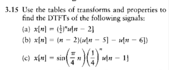 3.15 ﻿Use the tables of ﻿transforms and properties | Chegg.com