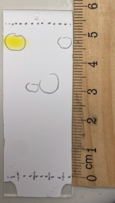 Solved Below is the TLC for the reaction shown above. | Chegg.com