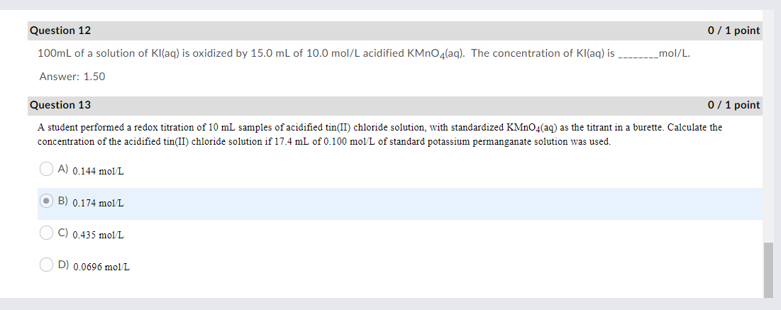Solved The oxidation of aqueous iron(II) sulfate to | Chegg.com