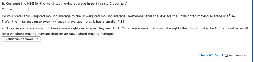 Solved Exercise 17.08 Algo (Moving Averages and Exponential | Chegg.com