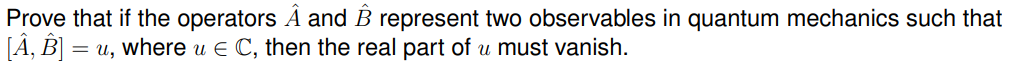 Solved Prove that if the operators A^ and B^ represent two | Chegg.com
