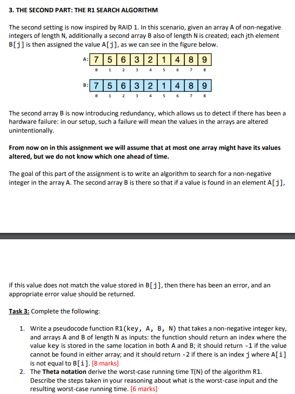 Solved 3. THE SECOND PART: THE R1 SEARCH ALGORITHM The | Chegg.com