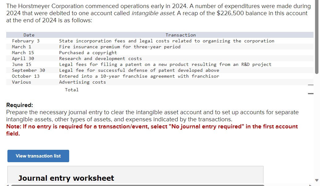 Journal entry worksheet Record the entry to | Chegg.com