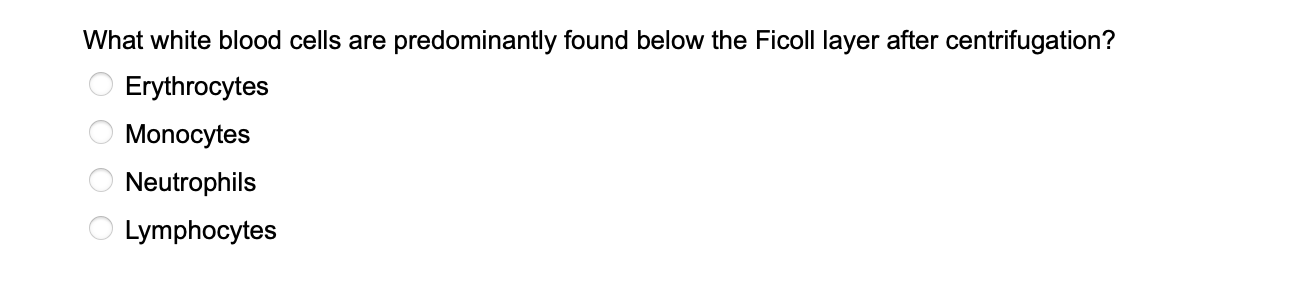 Solved ОООО What white blood cells are predominantly found | Chegg.com