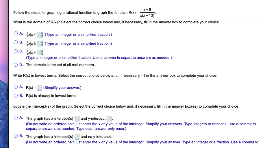 Solved Follow the steps for graphing a rational function to | Chegg.com
