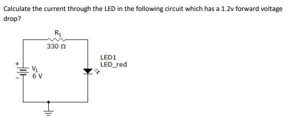 Solved Calculate the current through the LED in the | Chegg.com