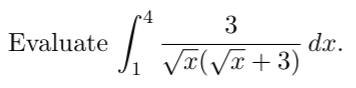 Solved ∫14x(x+3)3dx | Chegg.com