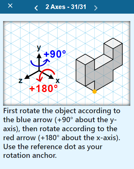 Solved х y +90° Z Х +180° First rotate | Chegg.com