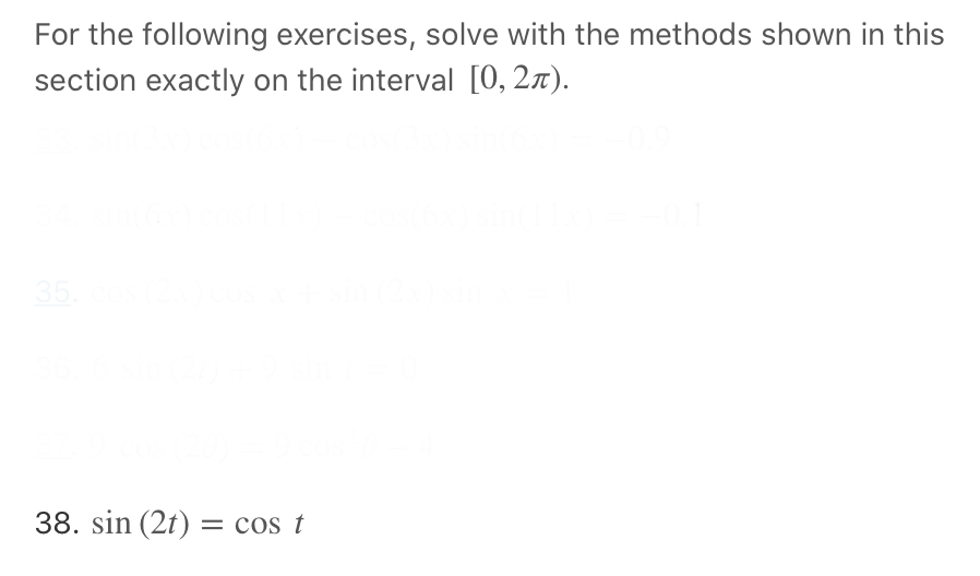 Solved For the following exercises, solve with the methods | Chegg.com