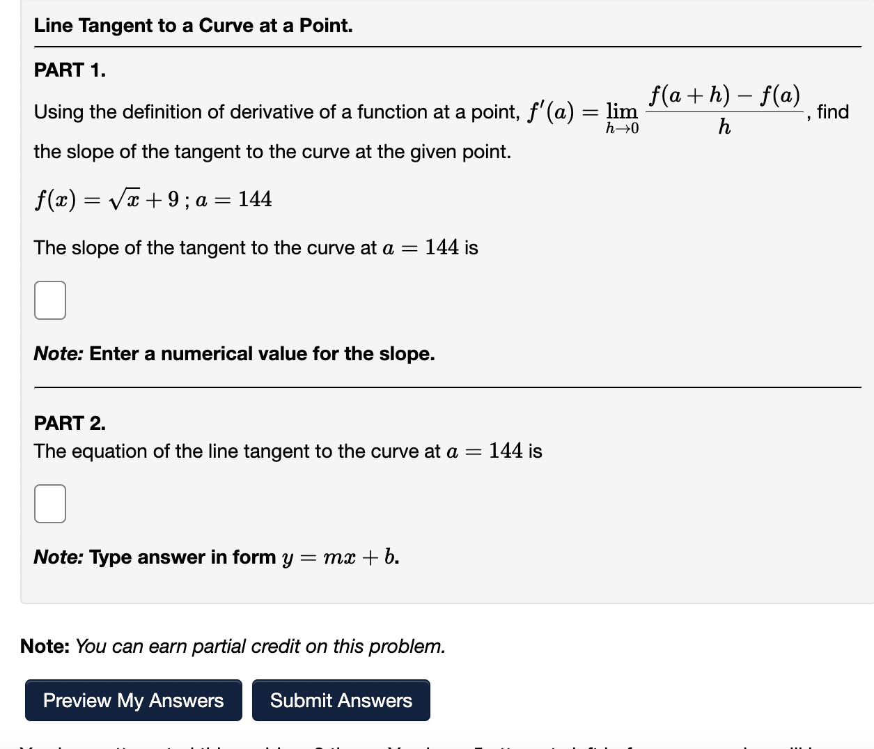 Solved Using the definition of derivative of a function at a | Chegg.com