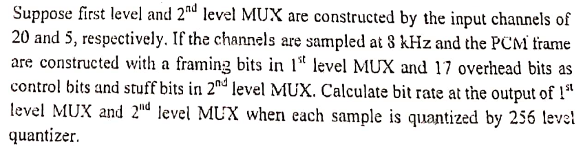 Solved Suppose first level and 2nd level MUX are constructed | Chegg.com