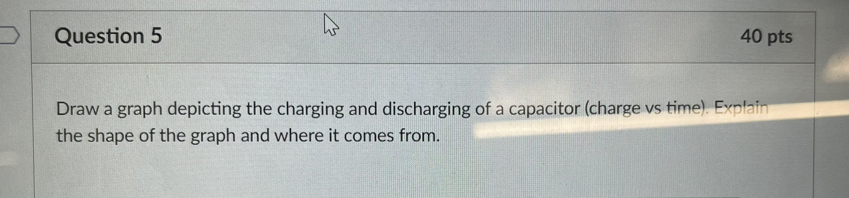 Solved Draw a graph depicting the charging and discharging | Chegg.com