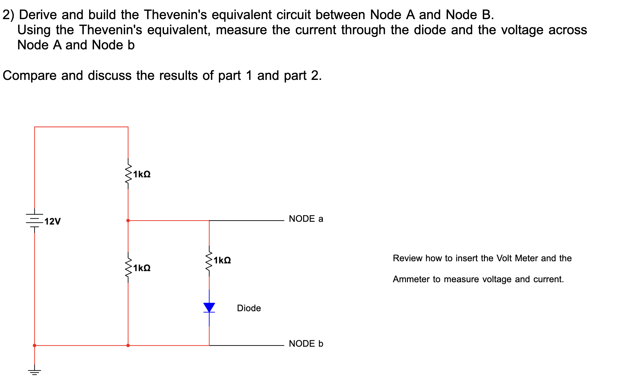 Solved Derive and build the Thevenin's equivalent circuit | Chegg.com