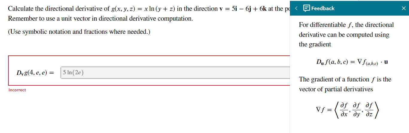 Solved Calculate the directional derivative of | Chegg.com