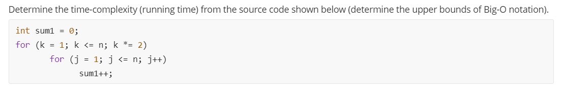 [Solved]: Determine the time-complexity (running time) fro