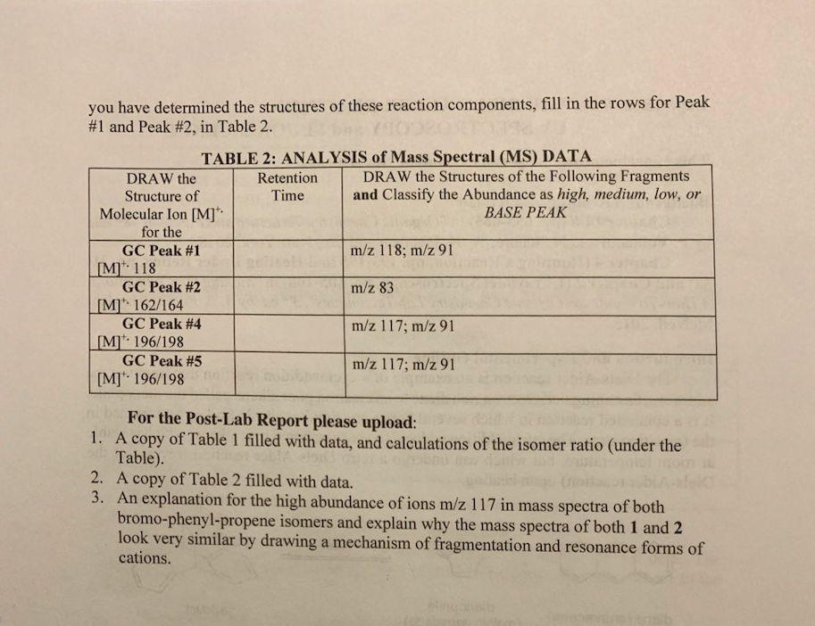 GAS CHROMATOGRAPHIC (GC) ANALYSIS The number and the | Chegg.com
