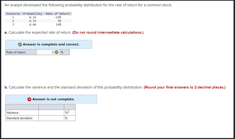 Solved An analyst developed the following probability | Chegg.com