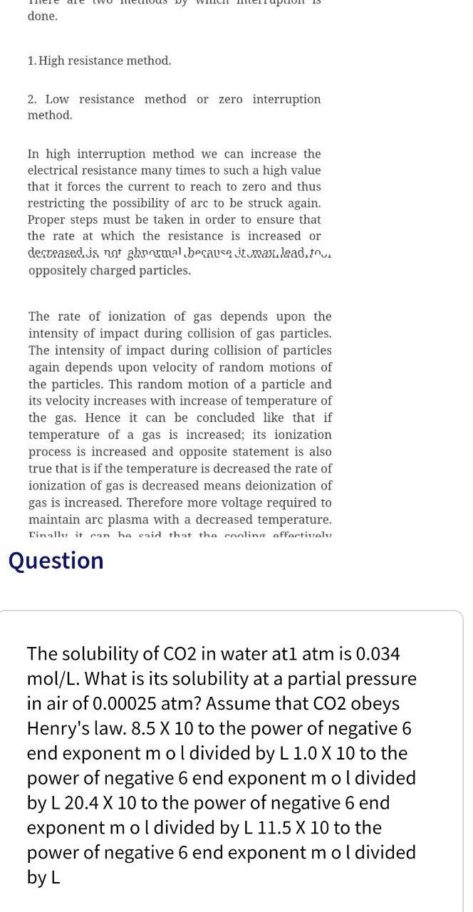 Solved done. 1. High resistance method. 2. Low resistance | Chegg.com