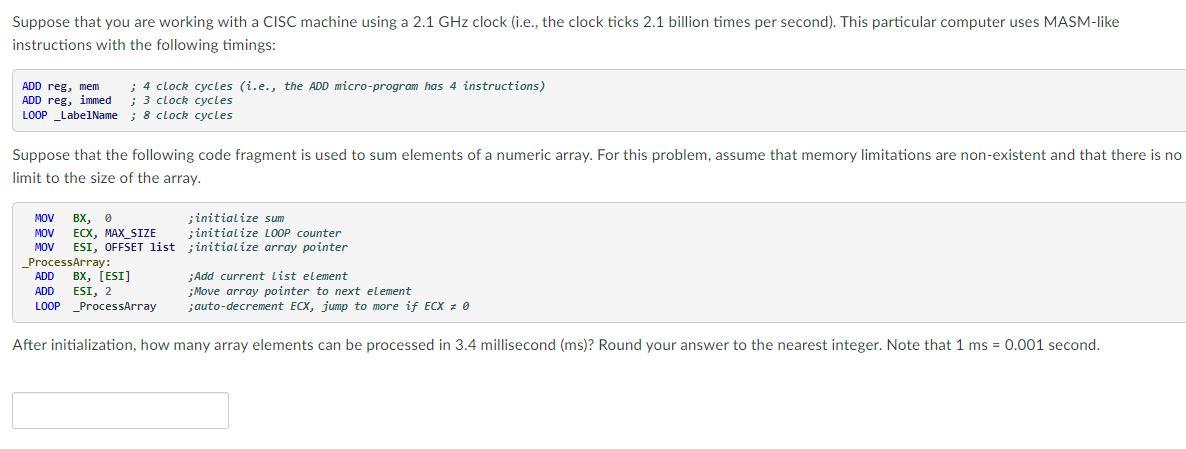 Solved Suppose that you are working with a CISC machine | Chegg.com