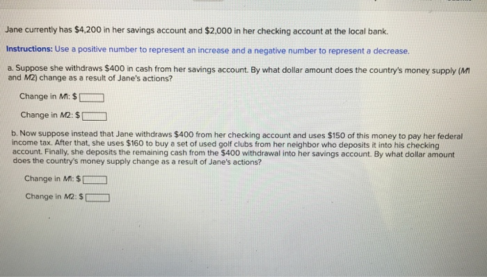 Solved Jane currently has $4,200 in her savings account and | Chegg.com