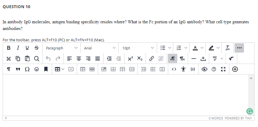 Solved In antibody IgG molecules, antigen-binding | Chegg.com