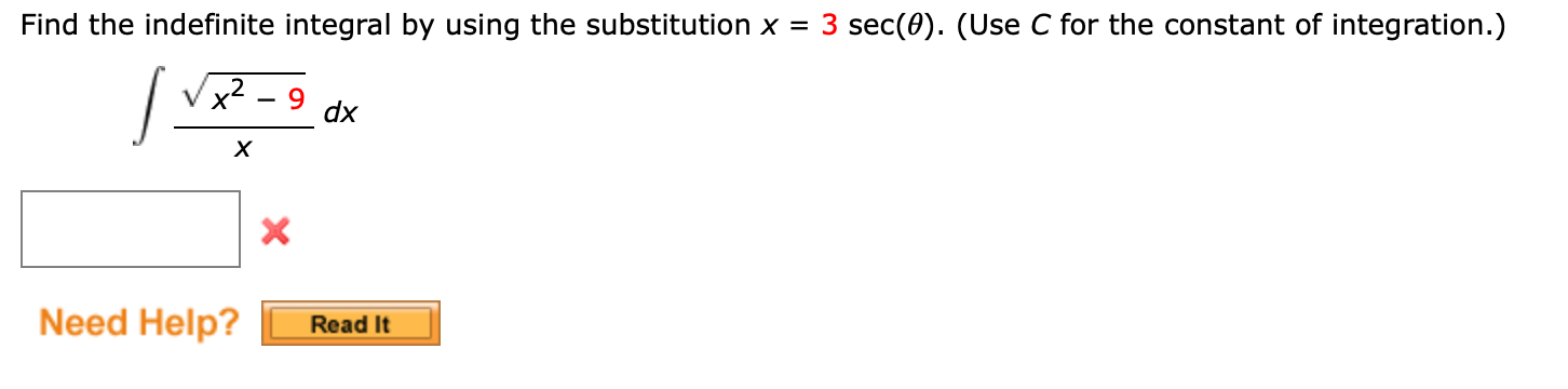 Solved Find the indefinite integral by using | Chegg.com
