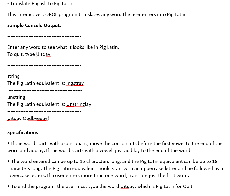 - Translate English to Pig Latin This interactive | Chegg.com