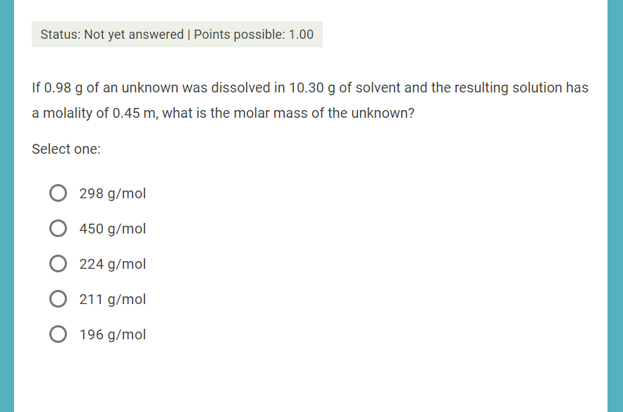 Solved Status: Not yet answered | Points possible: 1.00 If | Chegg.com