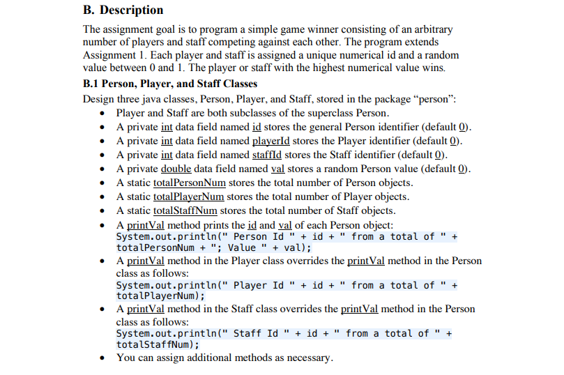 Java Simple Game Program That Utilizes A Superclass 