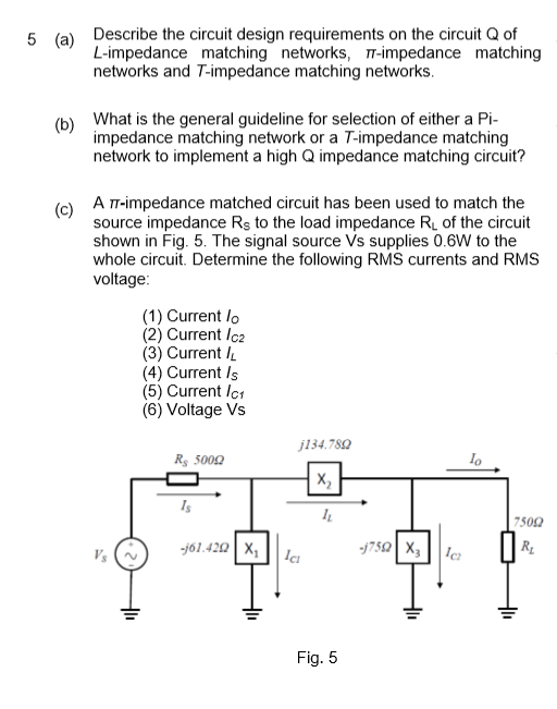 Solved Describe the circuit design requirements on the | Chegg.com