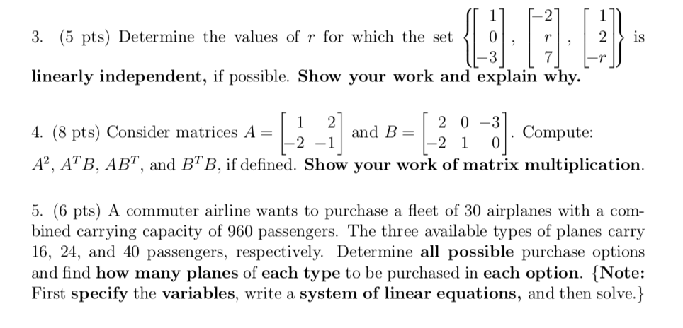 Solved 3. (5 pts) Determine the values of r for which the | Chegg.com