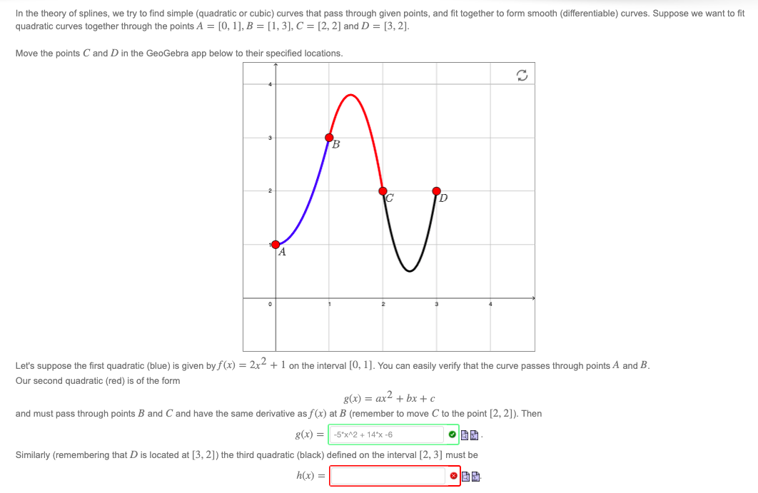 Solved In the theory of splines, we try to find simple | Chegg.com