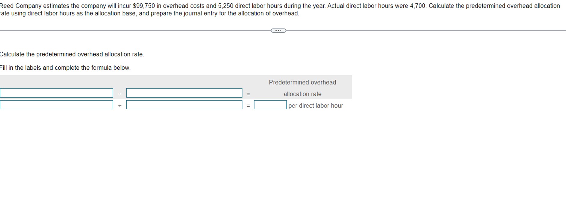 Solved Requirement 2: Predetermined overhead allocation | Chegg.com