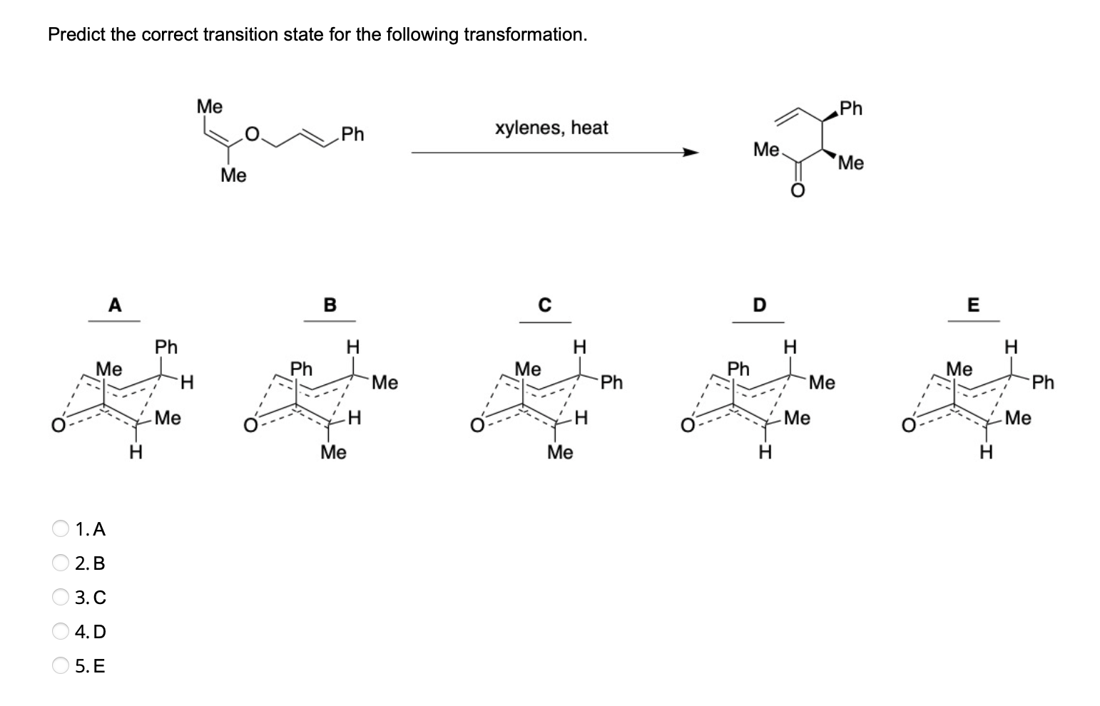 Solved Which is the correct transition state of the | Chegg.com