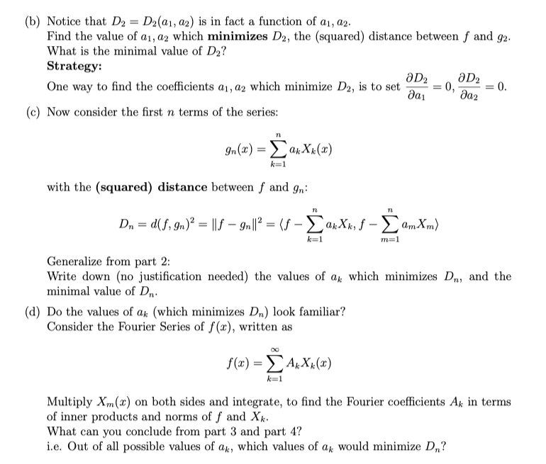 Solved 1 Consider Real Valued Functions Defined On [−l L]