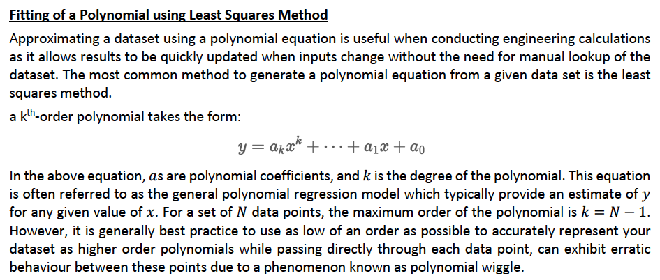 Solved Program Assignment03B fits a 3rd order polynomial to | Chegg.com