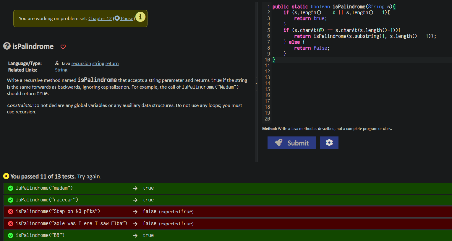 Solved You are working on problem set: Chapter 12 (0 Pause) | Chegg.com