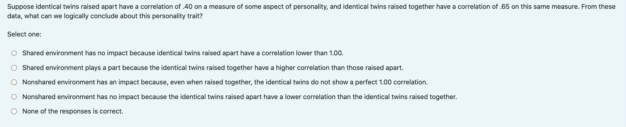 Solved data, what can we logically conclude about this | Chegg.com
