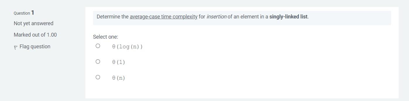 Solved Question 1 Determine The Average Case Time Complexity 0328