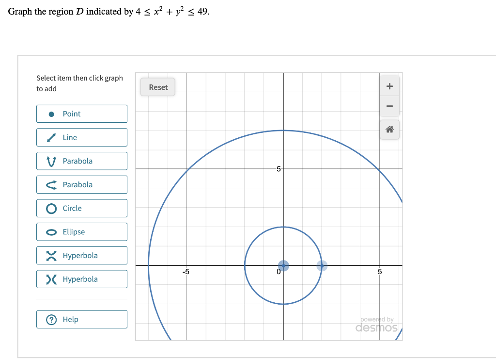 Solved Graph the region D indicated by 4