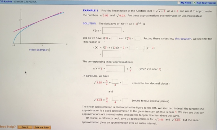 Solved 10.5 points SCalcET8 3.10AE 001 My Notes Ask Your | Chegg.com