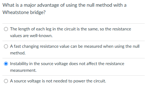 Solved What is a major advantage of using the null method | Chegg.com