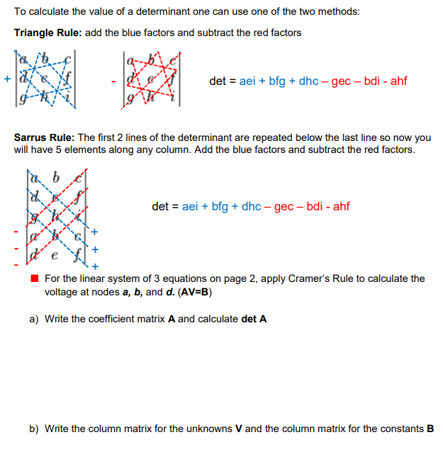 ETC/CET 102 Lab #5 - MATLAB Project-Cramer's Rule | Chegg.com