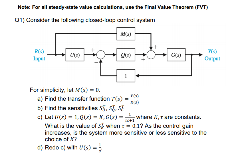 Solved Note: For all steady-state value calculations, use | Chegg.com