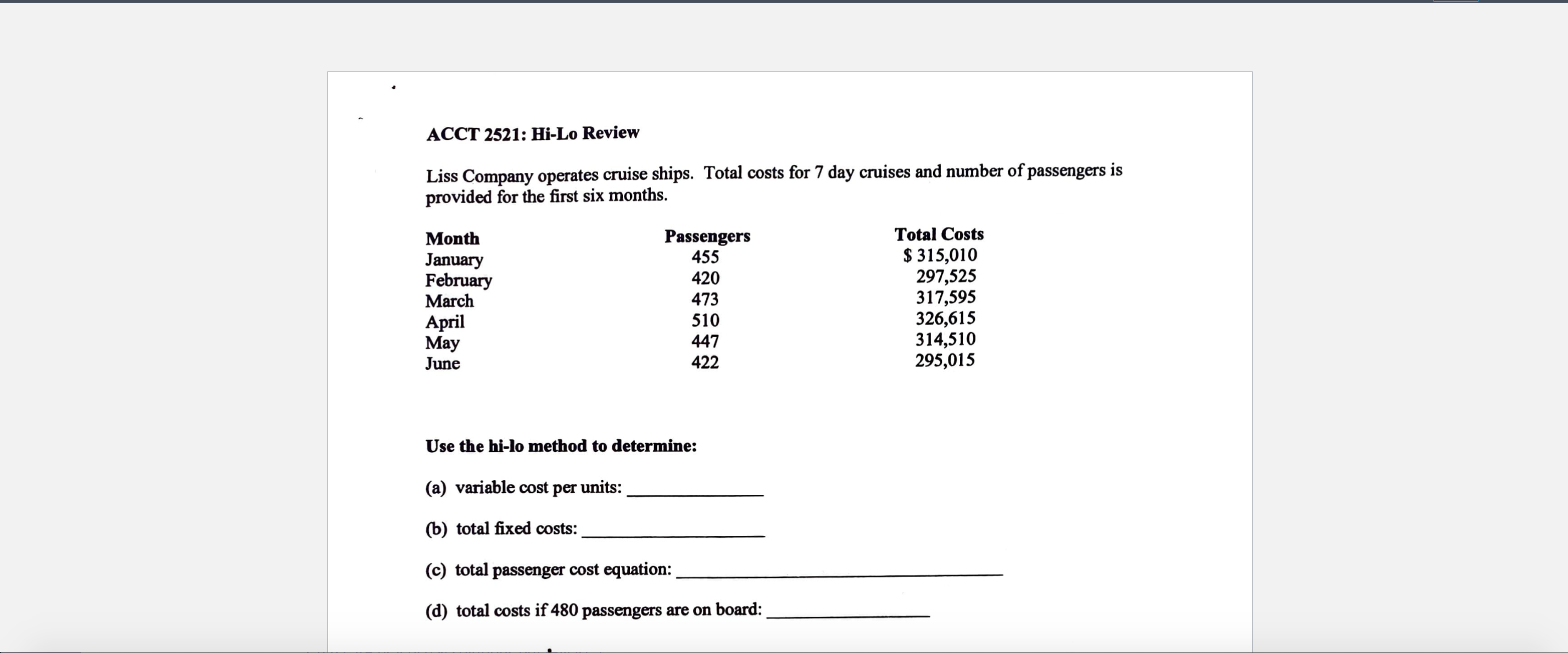 Solved I would like to see how to get the answer with work | Chegg.com