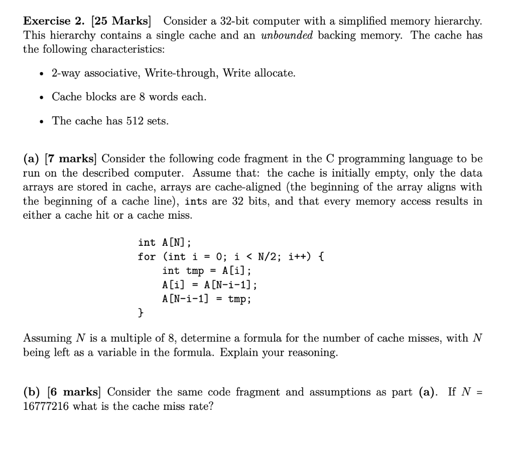 Solved Suppose A Computer Has A 32 Bit Word Size Uses 