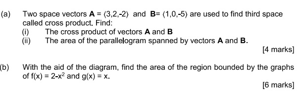 Solved a) Two space vectors A= 3,2,−2 and B= 1,0,−5 are | Chegg.com