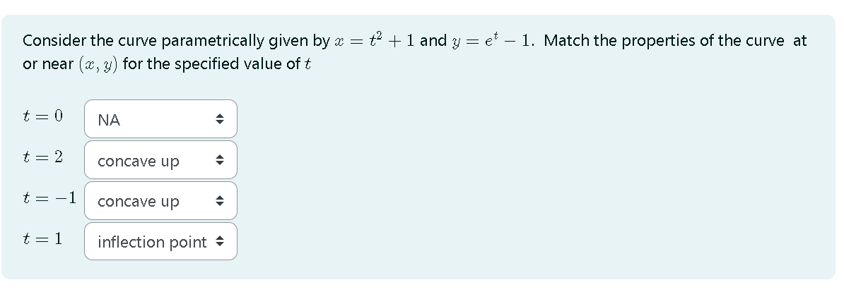 Solved Consider The Curve Parametrically Given By Xt21 And 