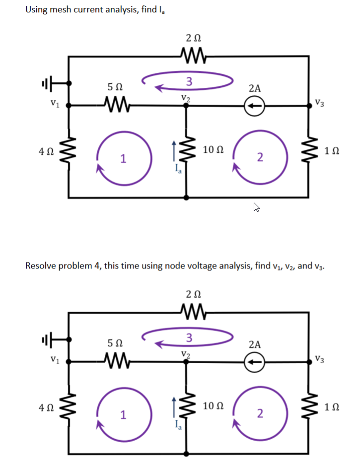 Solved Using mesh current analysis, find Ia Resolve problem | Chegg.com
